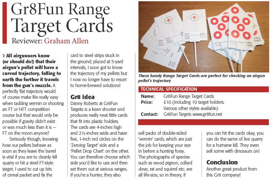 Airgun Targets by Gr8fun, Quality airgun targets and air rifle targets